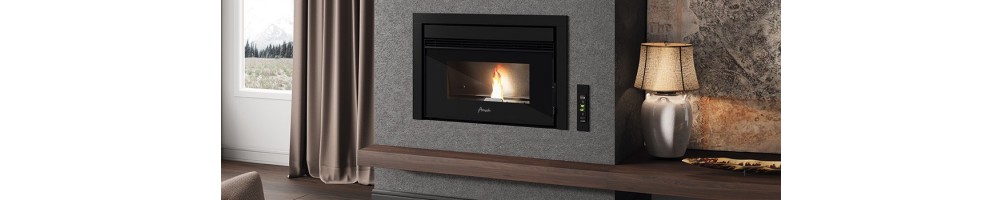 Chimenea a Pellet modelo Crystal insertable